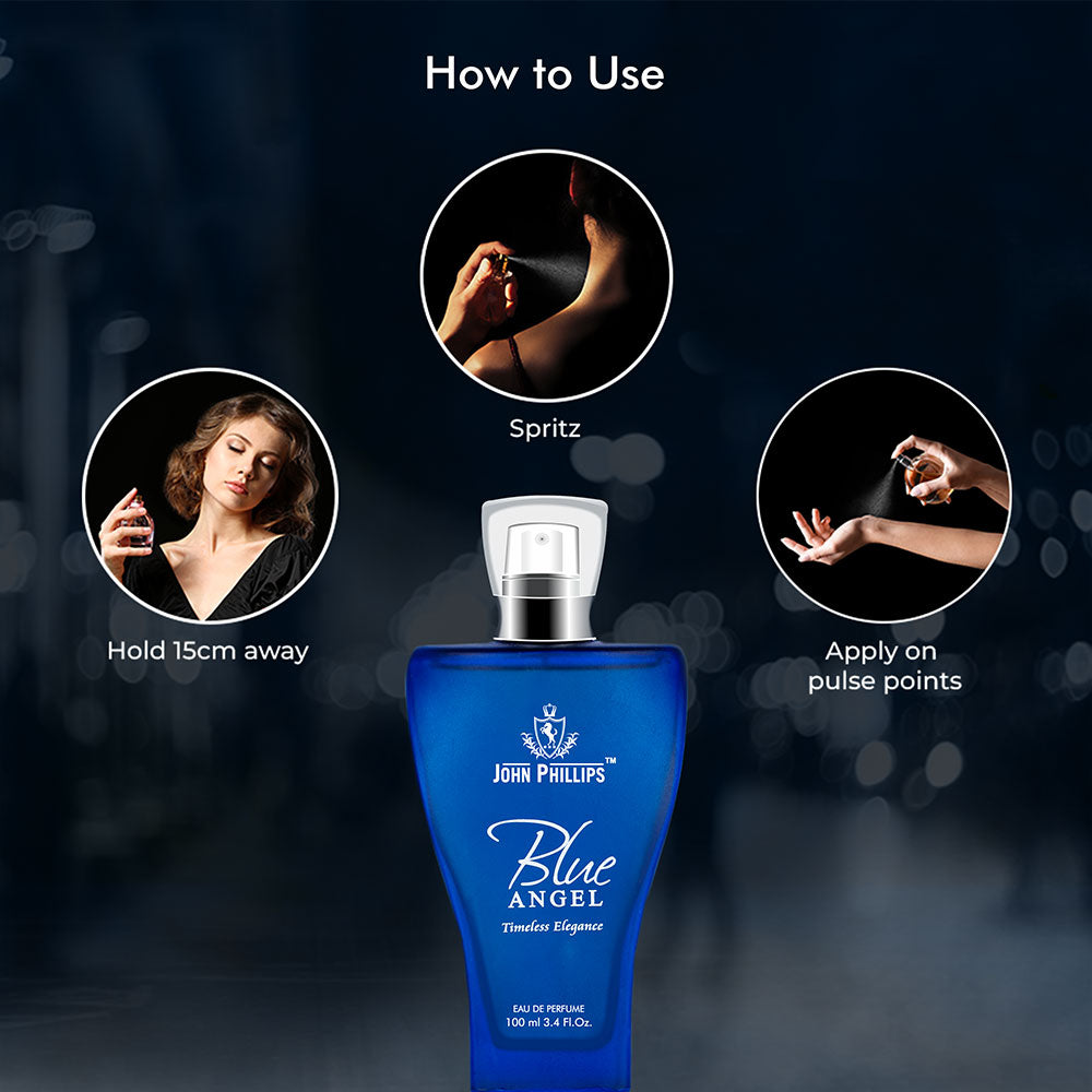 BLUE ANGEL | Vanilla & Floral Perfume for Her - 100 ml – John Phillips ...